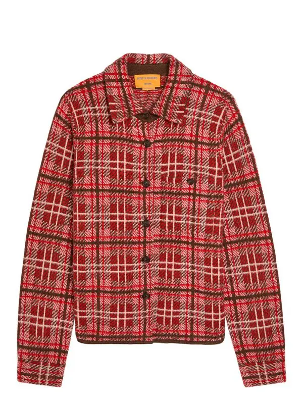 Guest In Residence Dylan Plaid Cashmere Shirt - Red