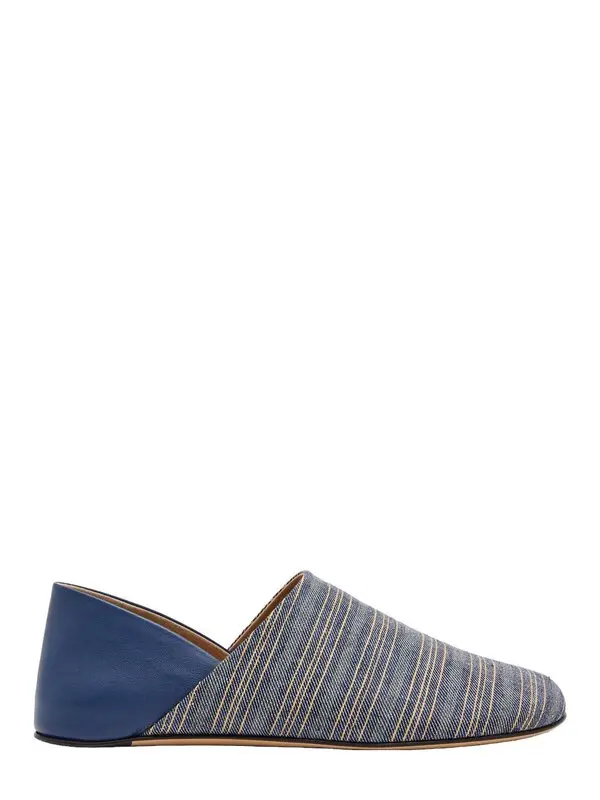 JW Anderson Striped Jacquard Woven Babouche Flats - Multicoloured
