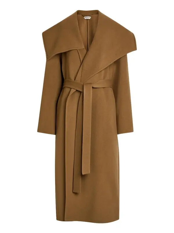 JW Anderson Belted Wool And Cashmere-blend Trench Coat - Brown
