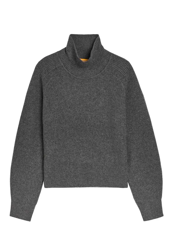 Guest In Residence Roll-neck Cashmere Jumper - Charcoal