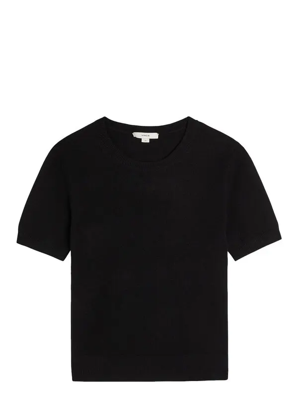Vince Cash Wool-blend T-shirt - Black