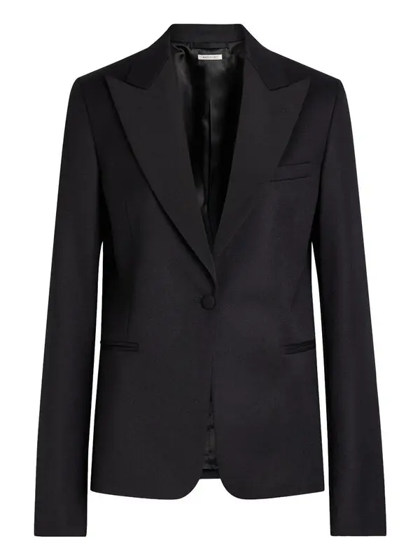 JW Anderson Tuxedo Wool Blazer - Black