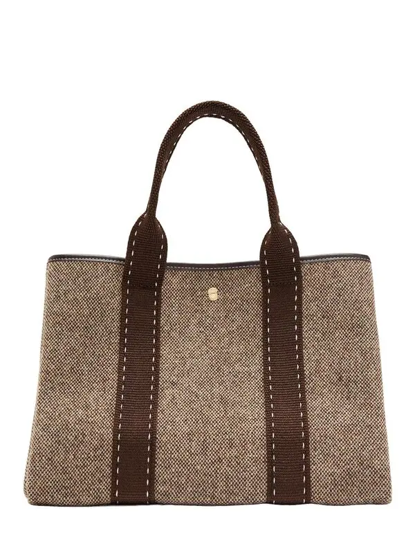 Rue De Verneuil Traversée M Cavier Wool Tote Bag - Brown