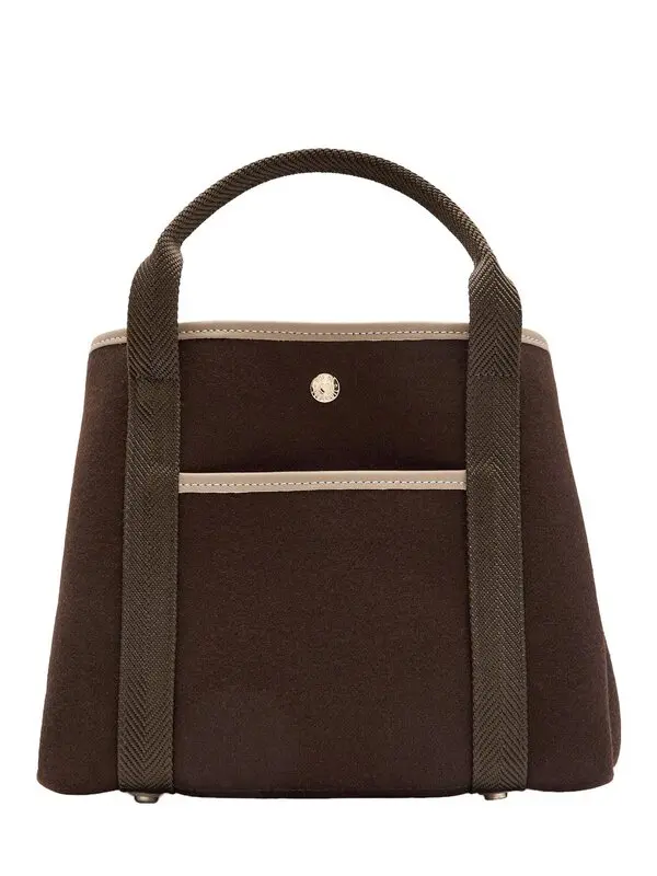 Rue De Verneuil Traversée S Pockets Whip Wool Tote Bag - Chocolate