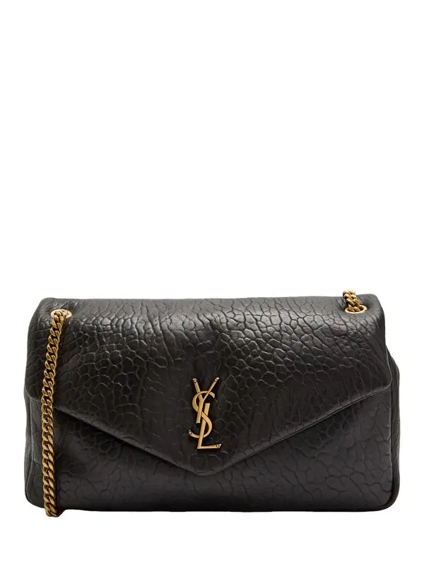 Saint Laurent Calypso Large Padded Leather Shoulder Bag - Black