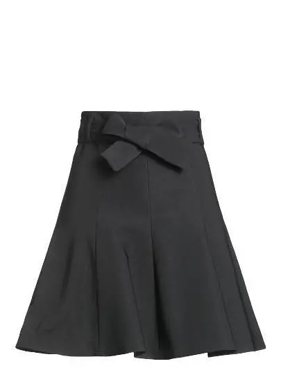 COMPAGNIA ITALIANA Mini Circle Skirt In Stretchy Crepe Fabric - Black