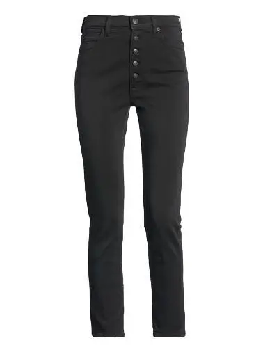 + PEOPLE Cotton Blend Skinny Gabardine Pants - Black