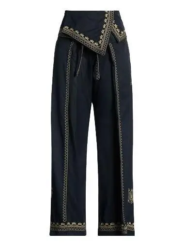 Rabanne Wide-leg Twill Pants - Blue