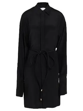 Sportmax Crepe Shirt Midi Dress - Black
