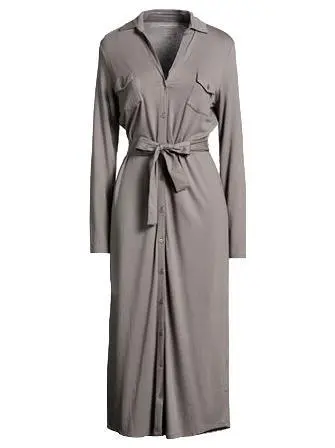 Majestic Filatures Midi Shirt Dress - Grey
