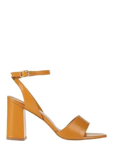 BERVICATO Leather Sandals - Yellow