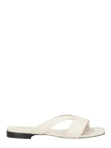 BERVICATO Leather Thong Sandal - Off White