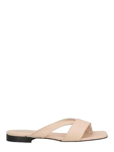 BERVICATO Leather Thong Sandals - Pink