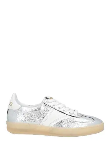 MJUS Low-top Metallic Leather Sneakers - Silver