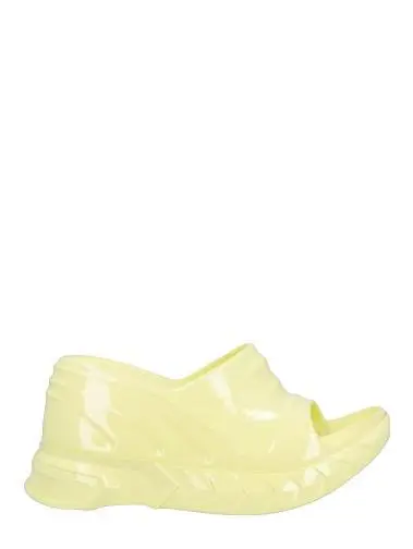 Givenchy Rubber Wedge Slide Sandals - Yellow