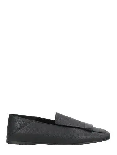 SERGIO ROSSI Leather Loafers - Black
