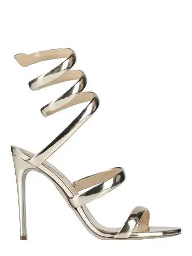 Rene Caovilla Calfskin Sandals - Gold