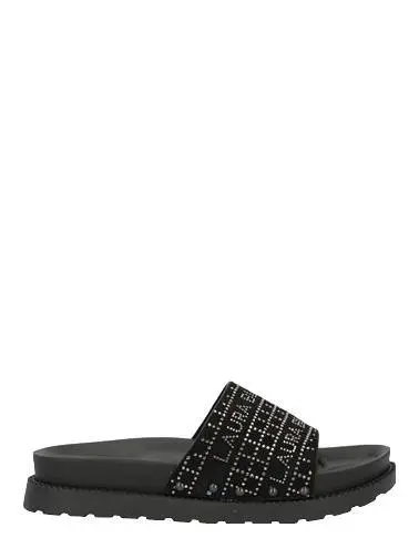LAURA BIAGIOTTI Textile Fiber Sandals - Black