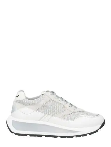 VOILE BLANCHE Leather And Textile Low-top Sneakers - Silver