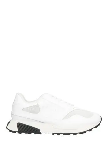 DIESEL Low-top Sneakers With Leather Trims - White