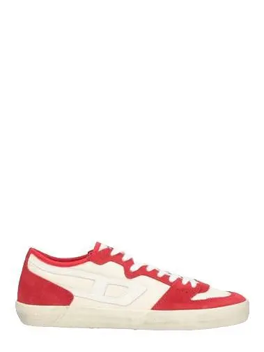 DIESEL Cow Leather And Polyester Sneakers - Red