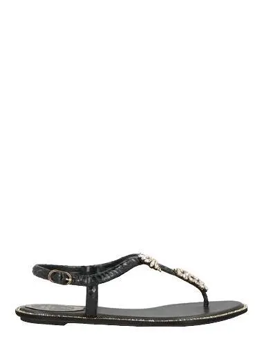 Rene Caovilla Thong Sandals - Black
