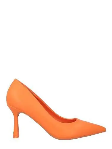 TWINSET Pointed Toe Spool Heel Pumps - Orange