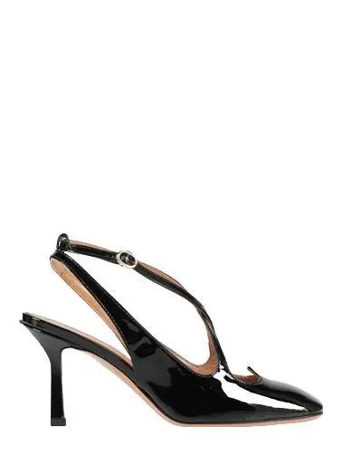 A.BOCCA Leather Slingback Pumps - Black