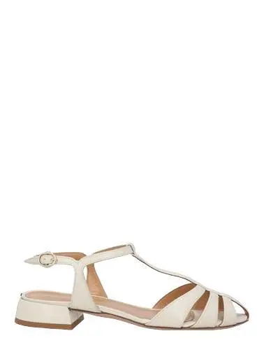 A.BOCCA Leather Slingback Sandals - White