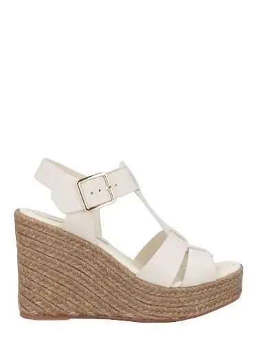 PALOMA BARCELO Espadrilles In Cow Leather With Rope Wedge - White
