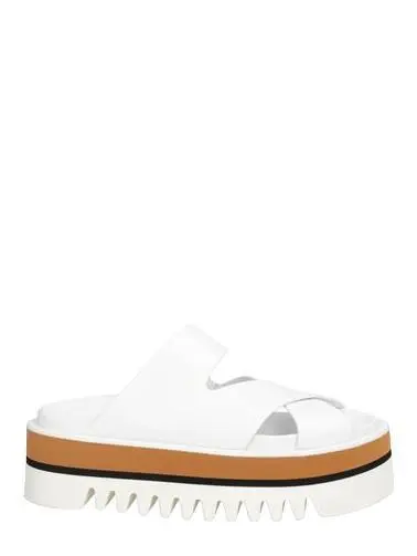 PALOMA BARCELO Cow Leather Flatform Sandals - White