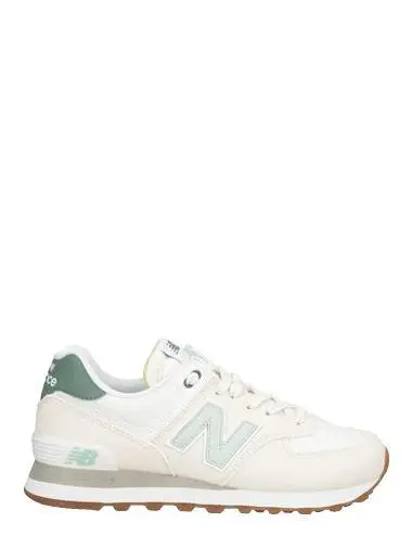 NEW BALANCE 574 Leather And Textile Sneakers - Off White