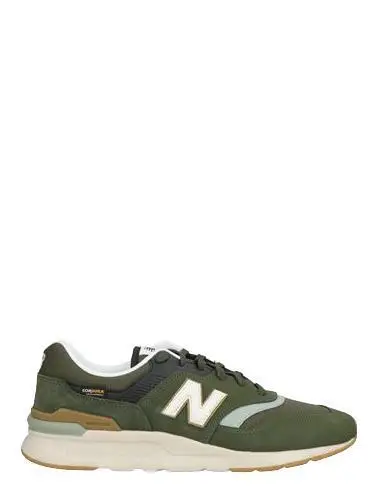 NEW BALANCE B100 Leather & Textile Sneakers - Green