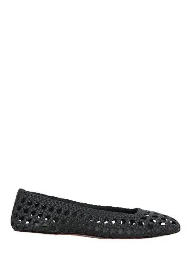 PALOMA BARCELO Perforated Leather Ballet Flats - Black