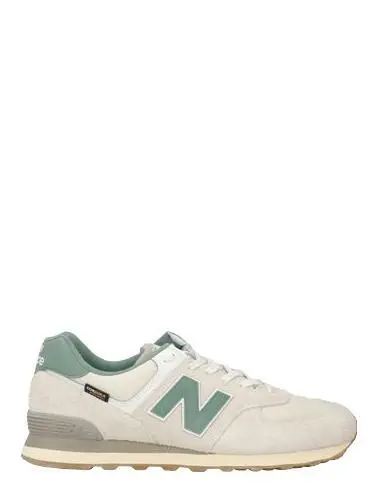 NEW BALANCE 574 Leather And Textile Sneakers - White