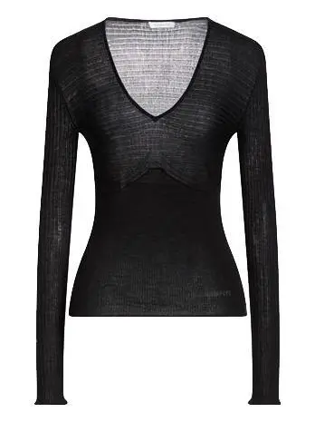 Patrizia Pepe V-neck Wool Sweater - Black