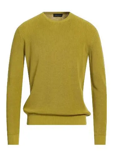 ROBERTO COLLINA Knitted Cotton-linen Crewneck Sweater - Green