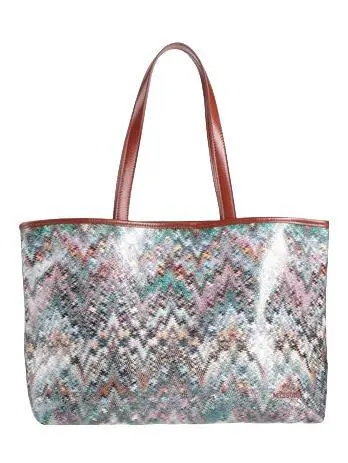 Missoni Jacquard Textile Fiber Handbag - Brown
