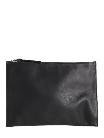THE BRIDGE Pebbled Leather Clutch - Black