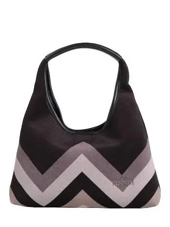 Missoni Signature Print Velvet Hobo Bag - Black