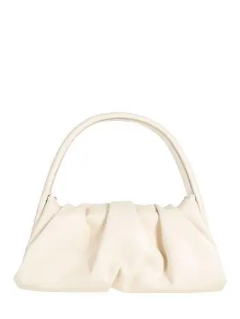 THEMOIRE Gathered Handbag With Detachable Shoulder Strap - White