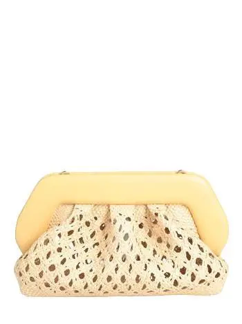 THEMOIRE Handbag In Faux Raffia - Yellow