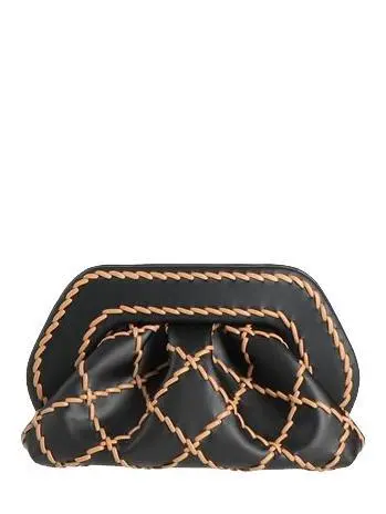 THEMOIRE Two-tone Clutch With Detachable Shoulder Strap - Black