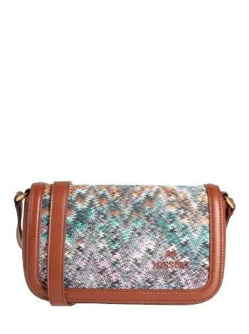 Missoni Knitted Leather Cross-body Bag - Brown