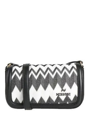 Missoni Knitted Cross-body Bag With Signature Print - Black