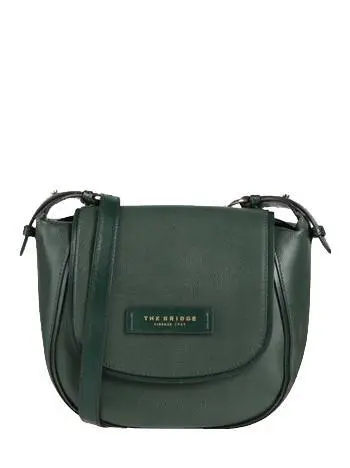 THE BRIDGE Burgundy Leather Crossbody Bag - Green