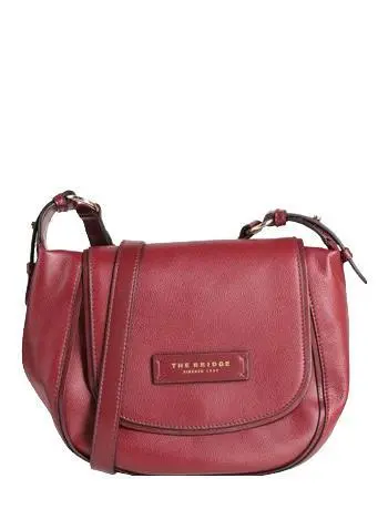 THE BRIDGE Burgundy Leather Crossbody Bag - Red