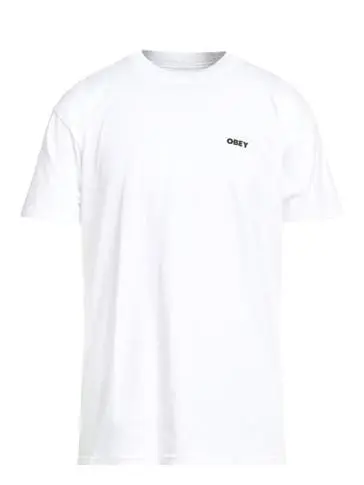 Obey T-shirt Size Cotton - White