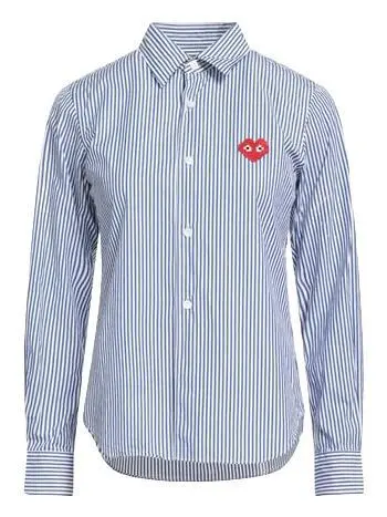 Play Comme Des Garcon Striped Cotton Shirt - Blue