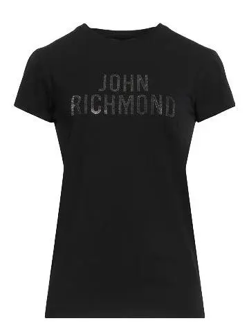John Richmond T-shirt With Appliqués And Crystals - Black